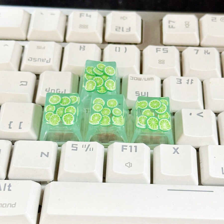 4pcs Multicolored ABS Resin Fruit Lemon Keycaps Suitable For Mechanical ...