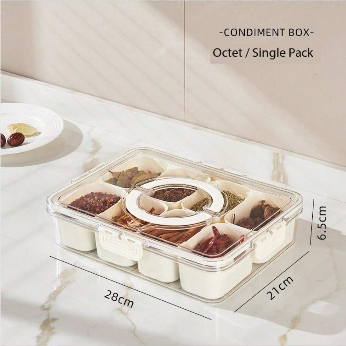Sealable Storage Container With Dividers For Star Anise, Cinnamon ...