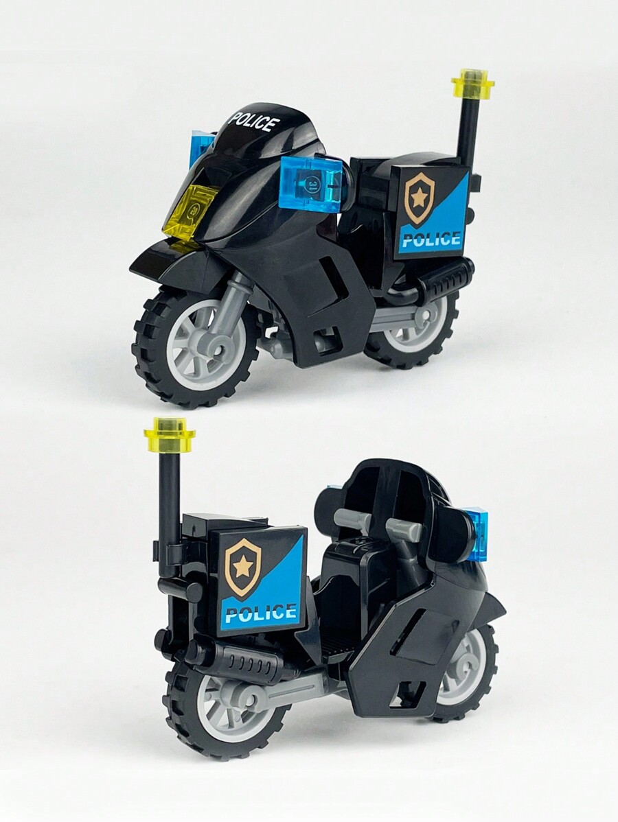 Iron Cavalry Police Patrol Motorcycle Small Particles City Touring Car ...