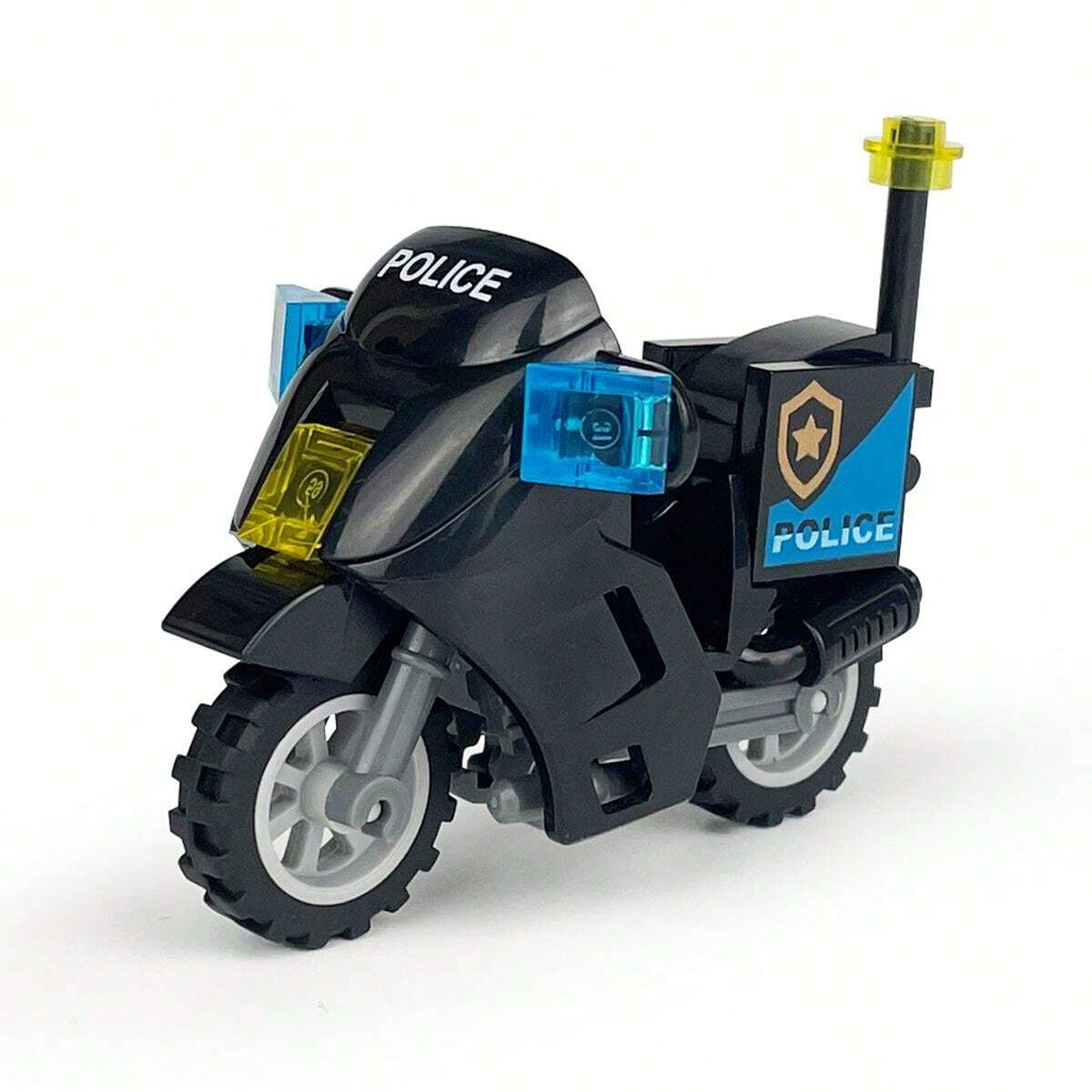 Iron Cavalry Police Patrol Motorcycle Small Particles City Touring Car ...
