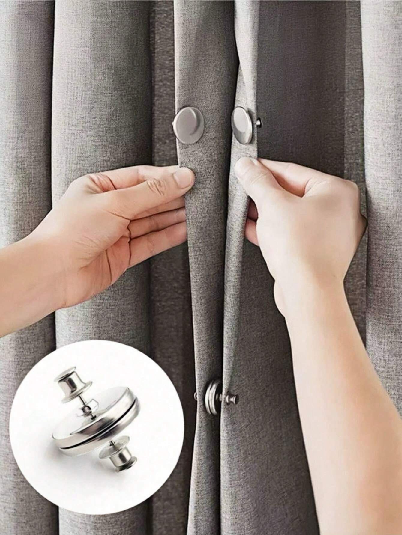 2 Pcs/Set Simple Round Magnetic Curtain Fasteners Alloy Curtain ...