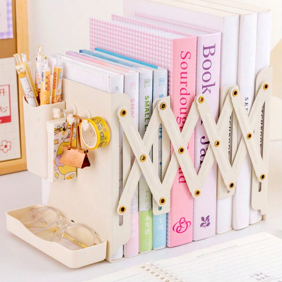 1pc Simple Desktop Folding Book Stand With Extensible And Retractable ...