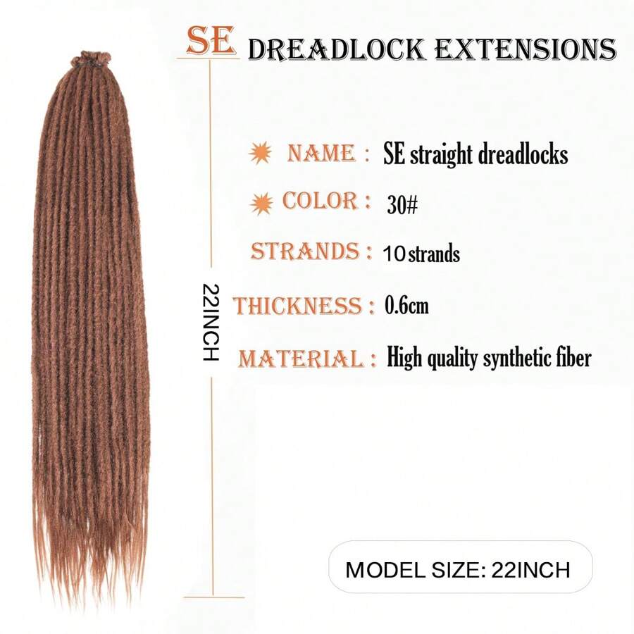 22 Inch Dreadlocks Extensions Goddess Locs Crochet Hair For Women 10 ...