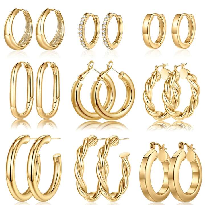 Gold hoops shein store