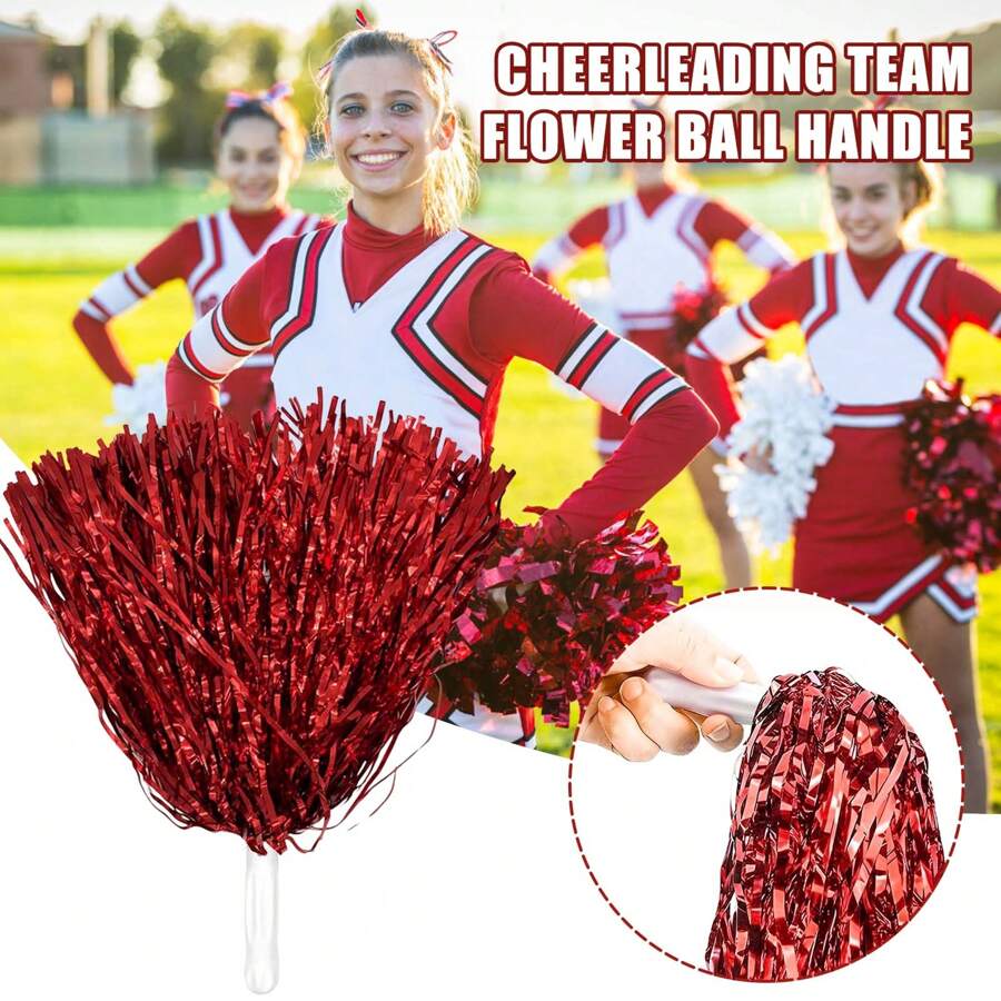 Cheerleaders Cheer Pom Poms Attractive Exercise Handles Props Poms Prop ...