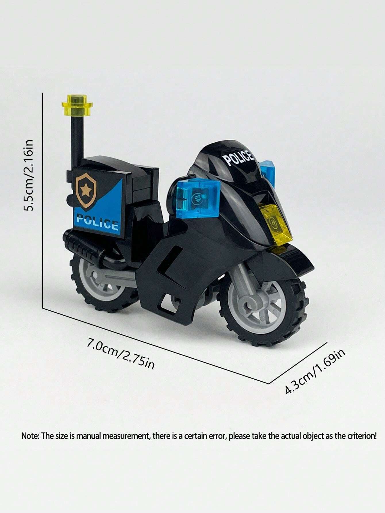 Iron Cavalry Police Patrol Motorcycle Small Particles City Touring Car ...