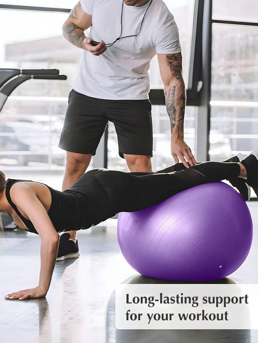 Exercise Ball Yoga Ball Workout Fitness Ball, Anti-Burst Stability Ball ...