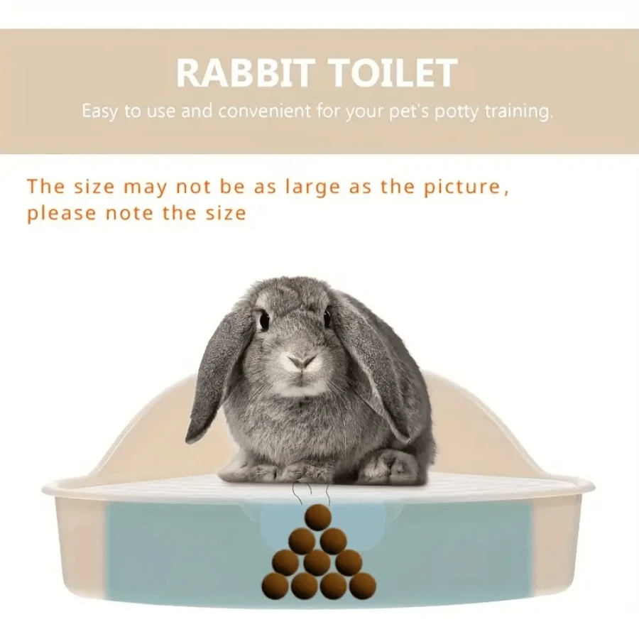 High Capacity Non-Stuck Poop And Pee Triangle Toilet Small Pet Mini Pot ...