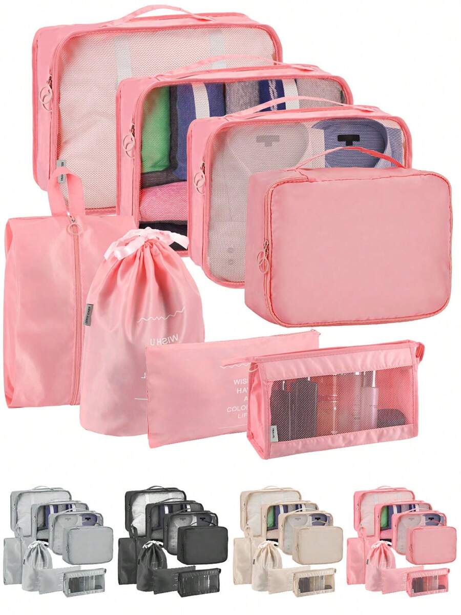 8 Set Packing Cubes For Suitcases Travel Luggage Organizer Bags For ...