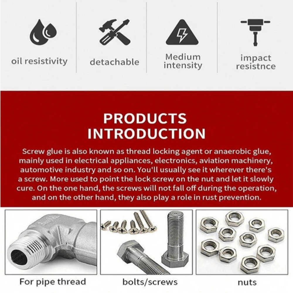 Loctite 243 Screw Glue Thread Locking Adhesive Sealant Fastener ...