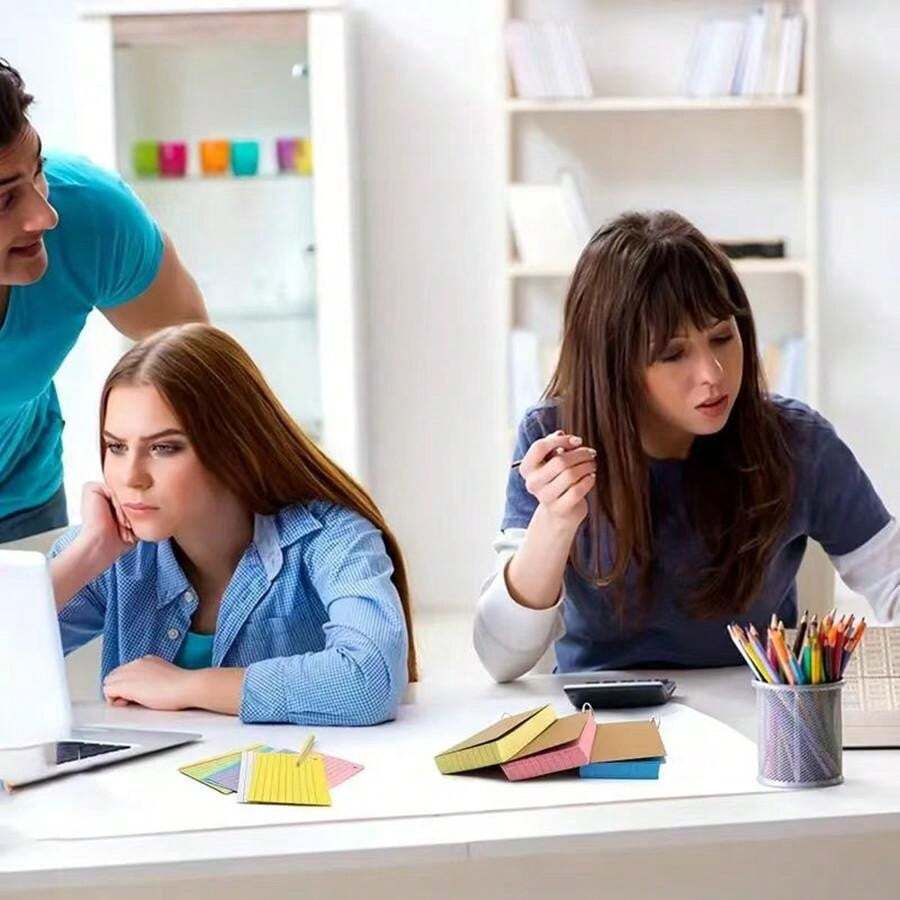 800pcs Flash Cards, A7 Revision Cards, Flashcards With Binder Rings And ...