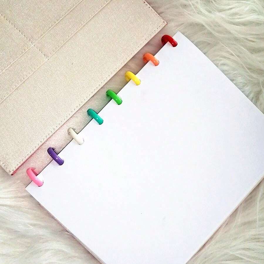 Mushroom Buckle Loose-Leaf Cover, Replaceable Detachable Leather Cross ...