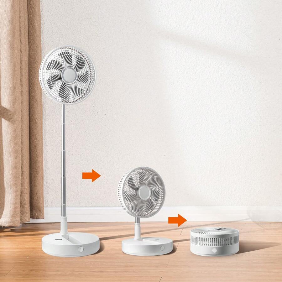 VEVOR 12in Foldable Oscillating Standing Fan With Remote Control, 4 ...