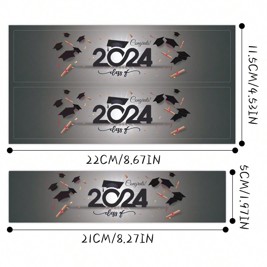 20pcs Graduation Label Water Bottle Decal, Waterproof Graduation Bottle ...