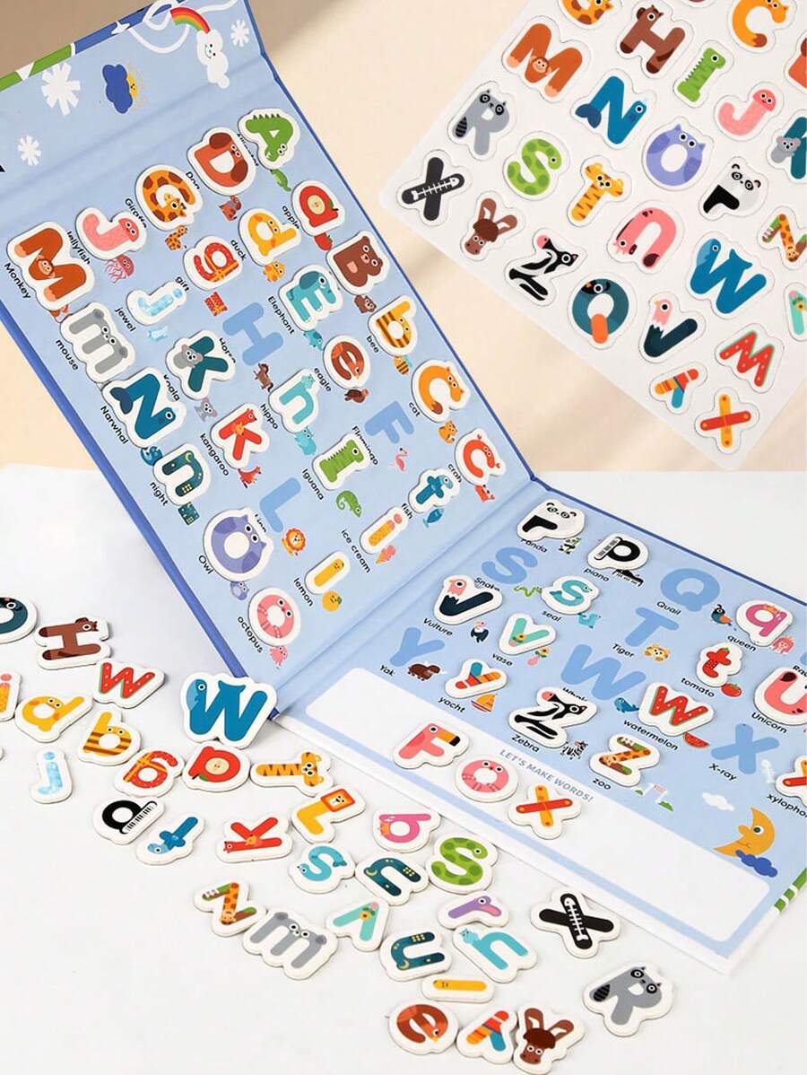 Magnetic Alphabet Letters With Book, Refrigerator Magnets With 78pcs ...