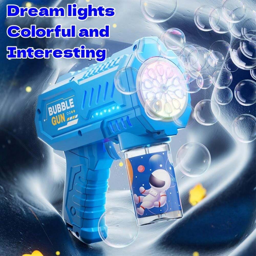 Automatic Electric Gatling Bubble Gun Machine Bubble Camera Bubble Maker Kids Toy (Without ...