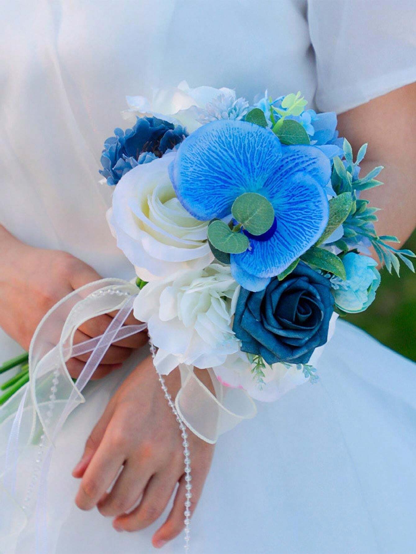 Buquê da Noiva para Casamento com Laço, Fita de Cetim Semitransparente ...