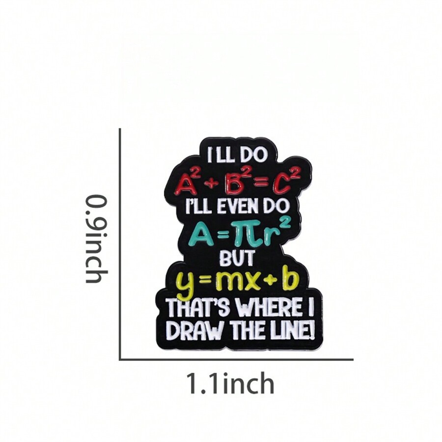 Mathematical Formula Enamel Pins I'll Do That's Where I Draw The Line ...