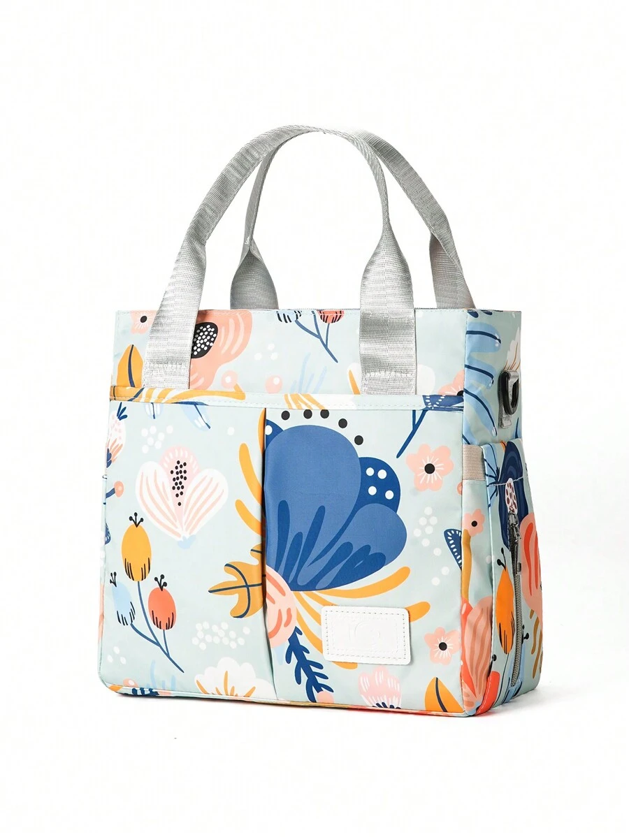 Large Capacity Printed Maternity Diaper Bag Handbag Shoulder Bag With ...