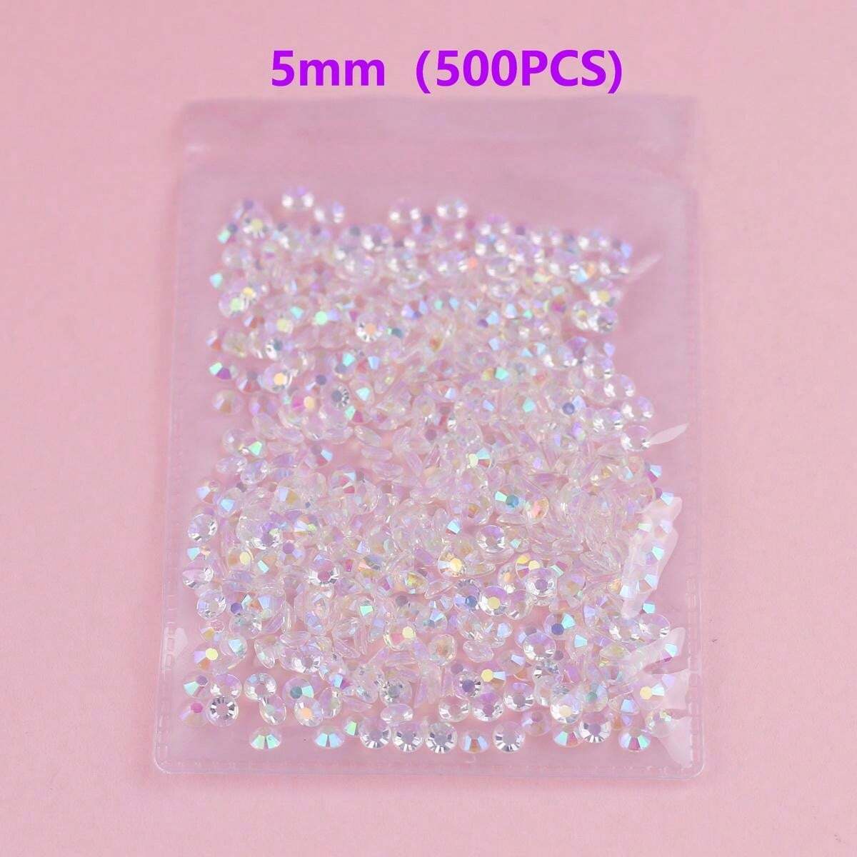 2 MM 5000 stks/zak Jelly Transparant AB Ronde Hars Niet Hotfix Strass ...