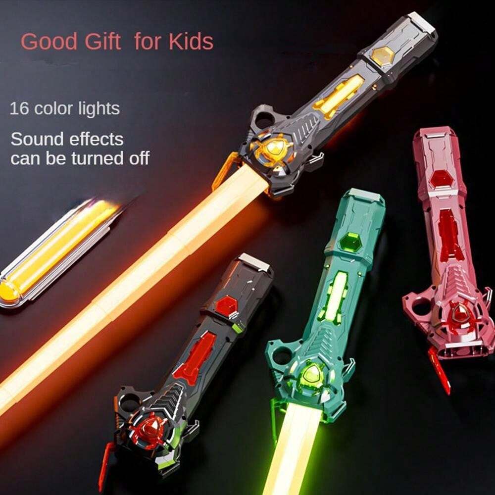 RGB Light Up Saber For Kids, USB Rechargeable Light Sword 16 Colors ...