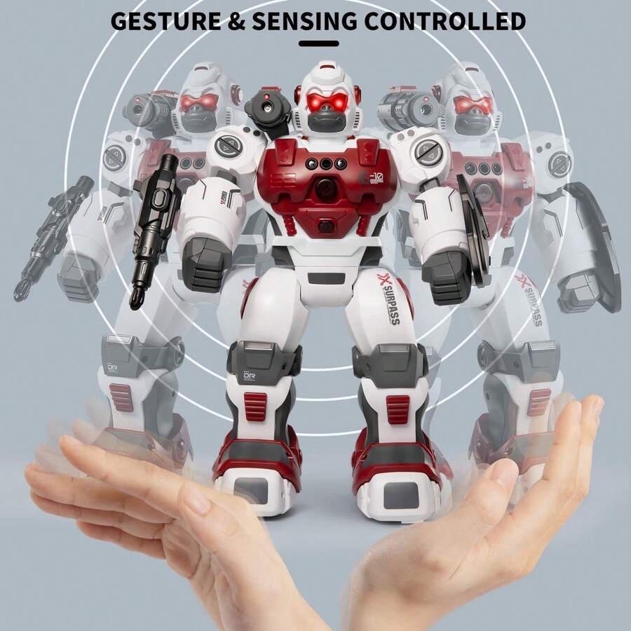 1PC Upgraded Remote Control Robot Toys For Kids, Large Smart Sensing Robot With Programmable 2 ...