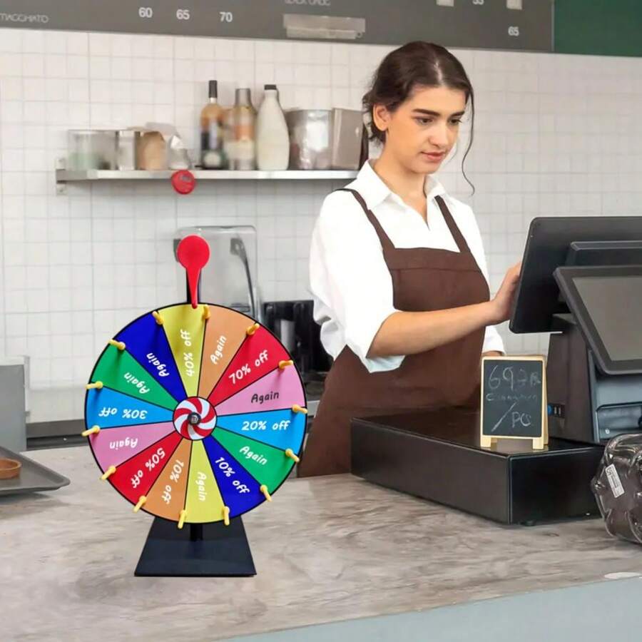 12 Zoll schwenkbares Preis-Rad - Schwerer Ständer, mit 14 Schlitz ...