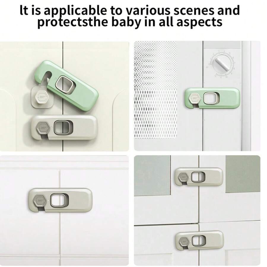 2pcs Child Safety Locks For Cabinets, Doors, Refrigerators, Drawers And ...
