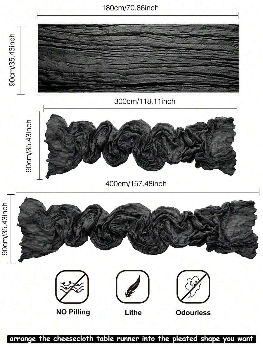 1pc Orange Bohemian Style Bali Cheese Cloth Table Runner For Wedding Or ...