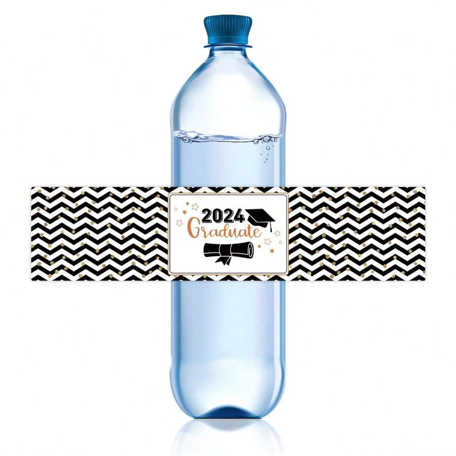 20pcs Class Of 2024 Water Bottle Label Sticker, Wrapper Waterproof ...