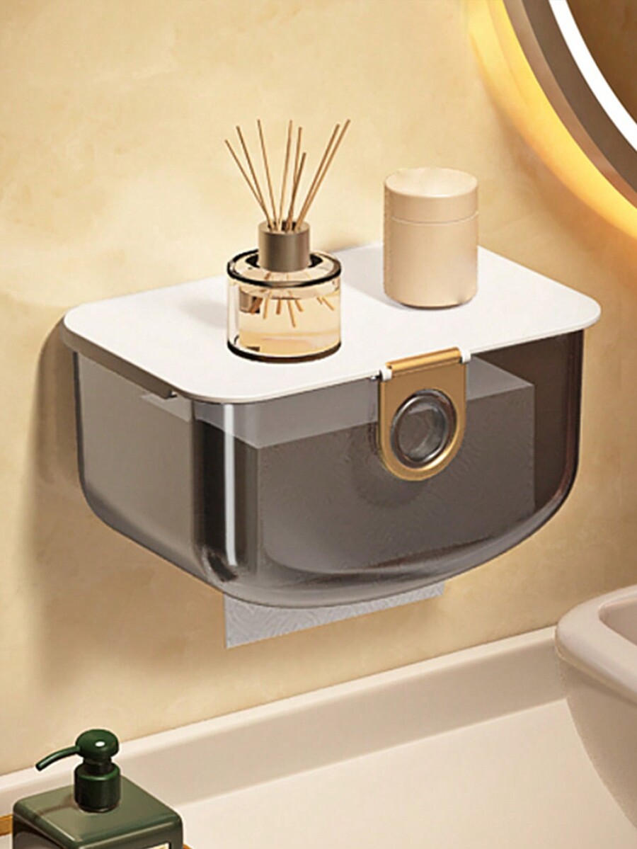 One Wall-Mounted Tissue Box Holder For Household Facial Tissue And ...