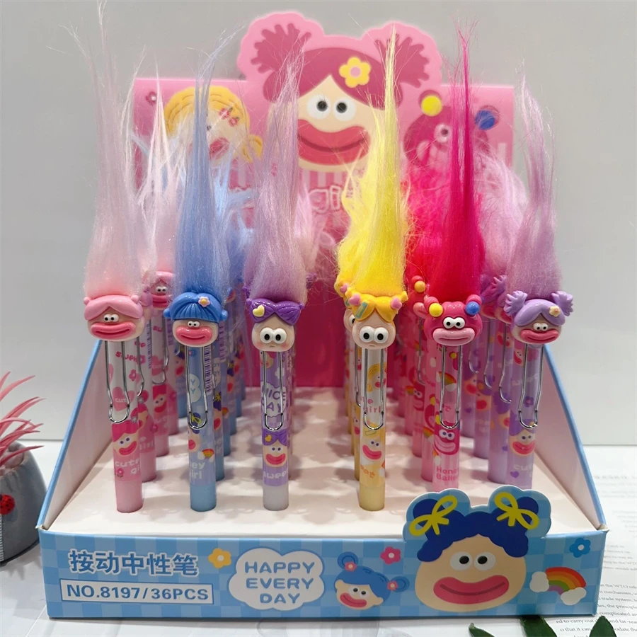 1pc Internet Celebrity Fried Hair Gravity Gel Pen Cute Creative Sticky ...