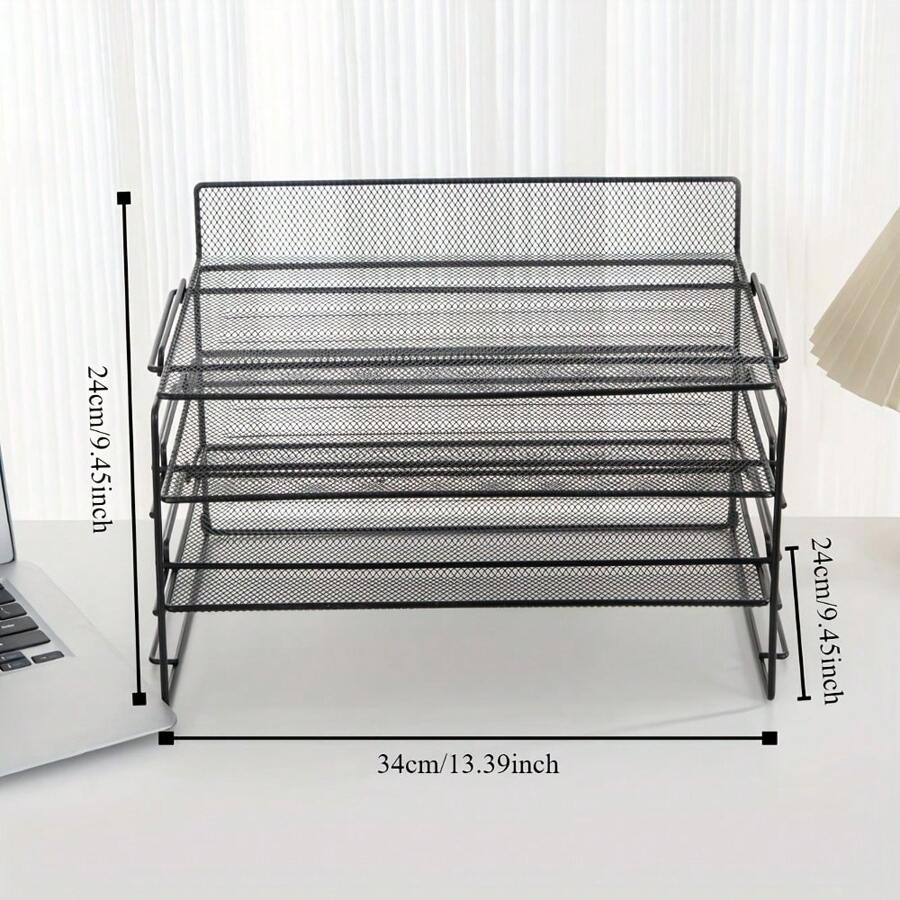 A Metal File Holder, Office Iron Box Bookshelf, Folder Archive Storage ...