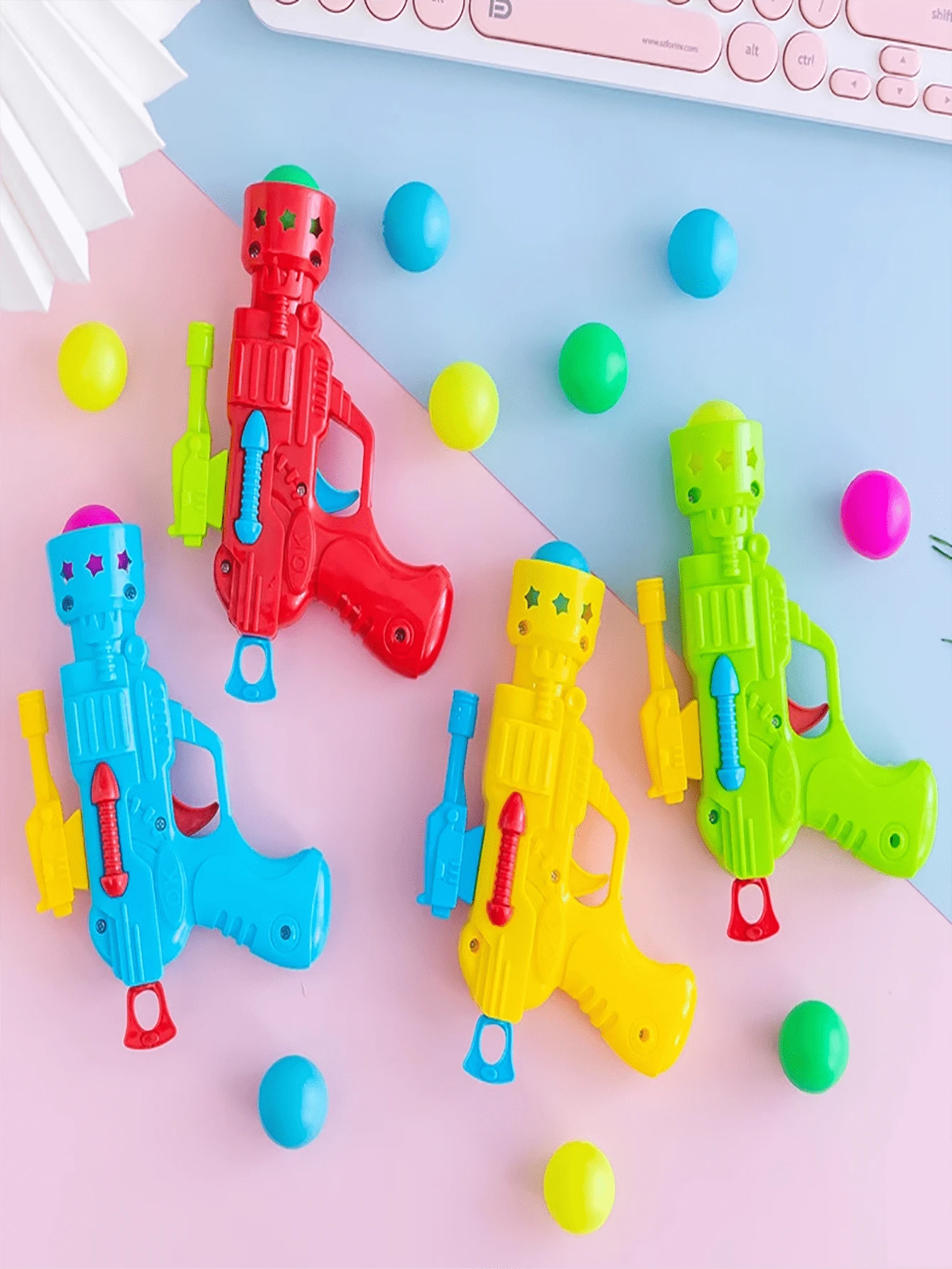 Ping Pong Ball Shooting Gun Which Can Launch Plastic Toy Gun, An ...