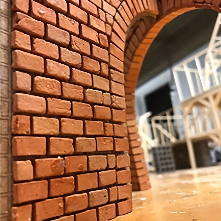 100pcs 1:16 Mini Red Brick Model Wall Craft Landscape Building Bricks ...