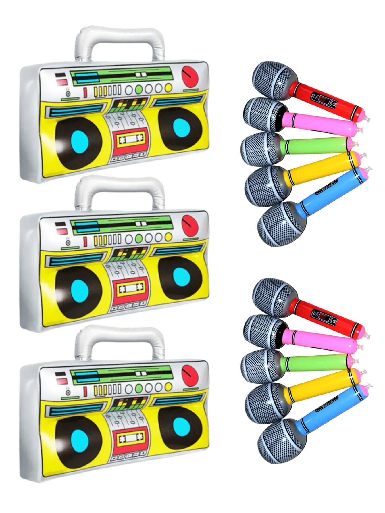 2pcs Inflatable Phone And Inflatable Radio Boombox Hip Hop Party Decor ...