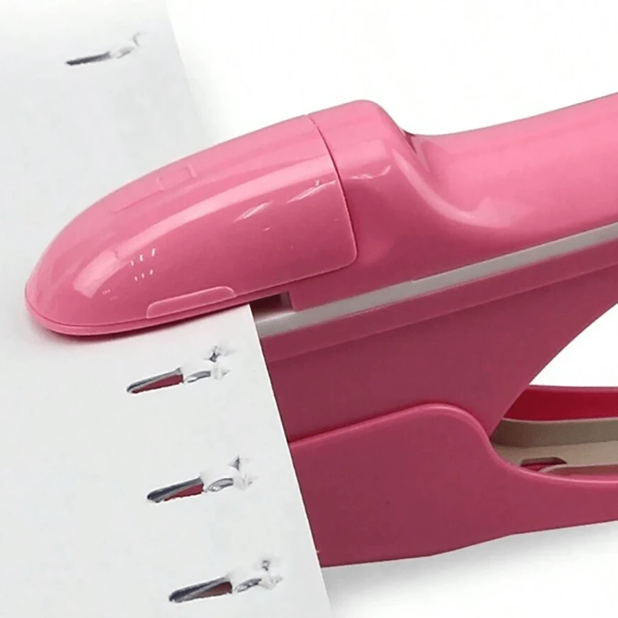 1pc Pink Stapleless Stapler - Safe And Convenient Paper Binding ...