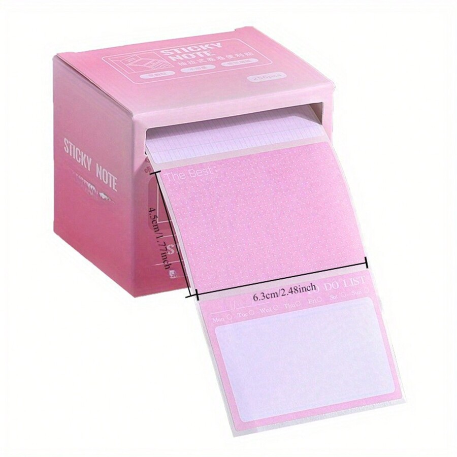 1pc 256 Sheets High Adhesive Full Sticky Notes For High School Student ...