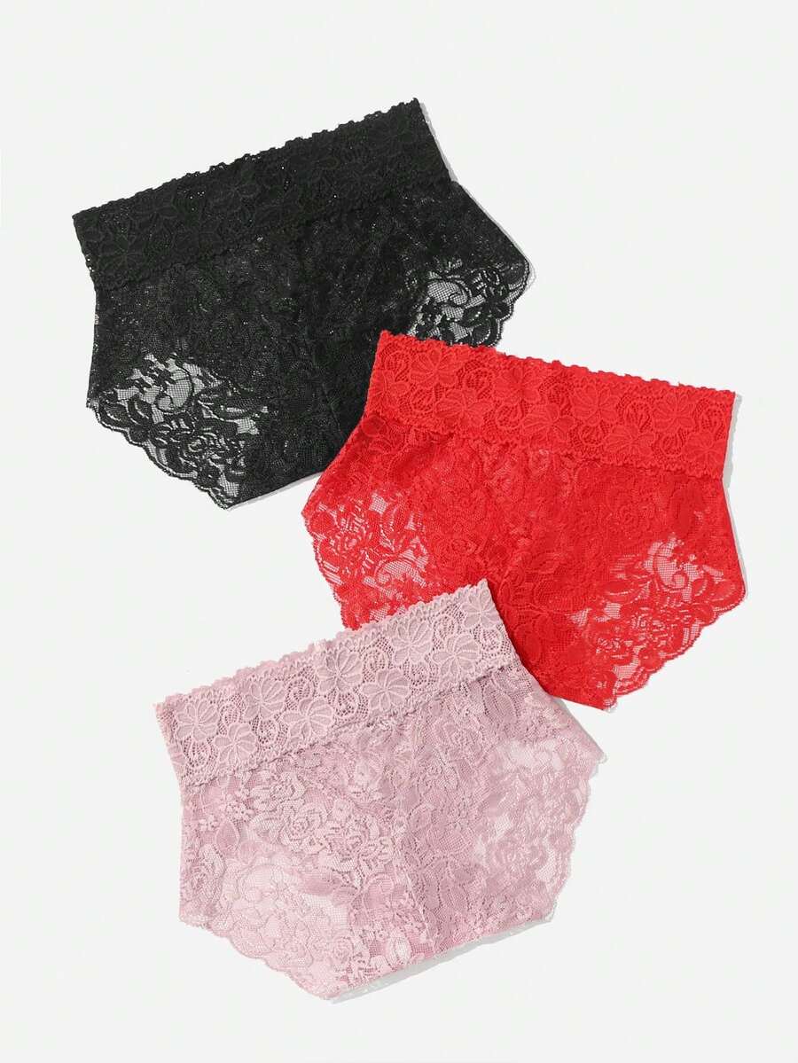 Calzones de encaje triangular de unicolor simples y cómodos para ...