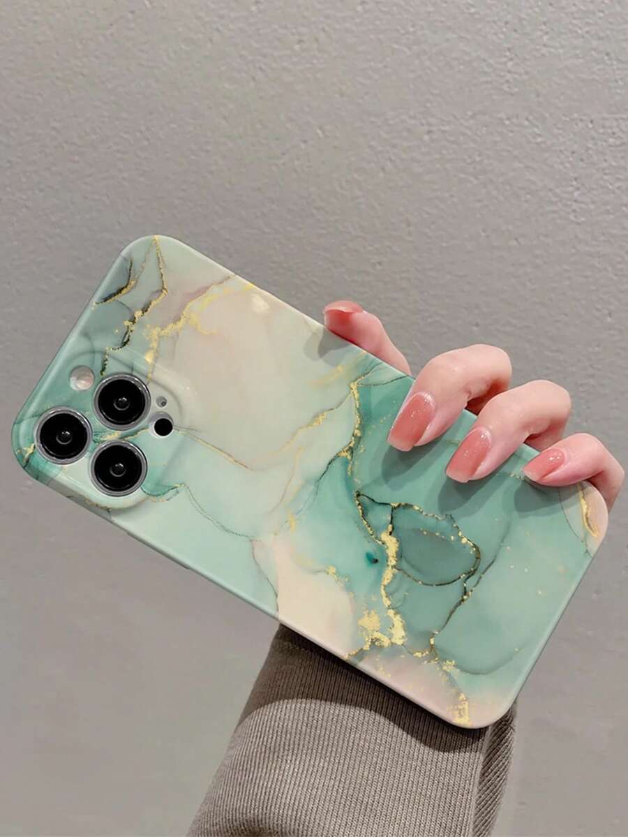 Beach Green Marble Texture Matting TPU Phone Case, Shockproof ...