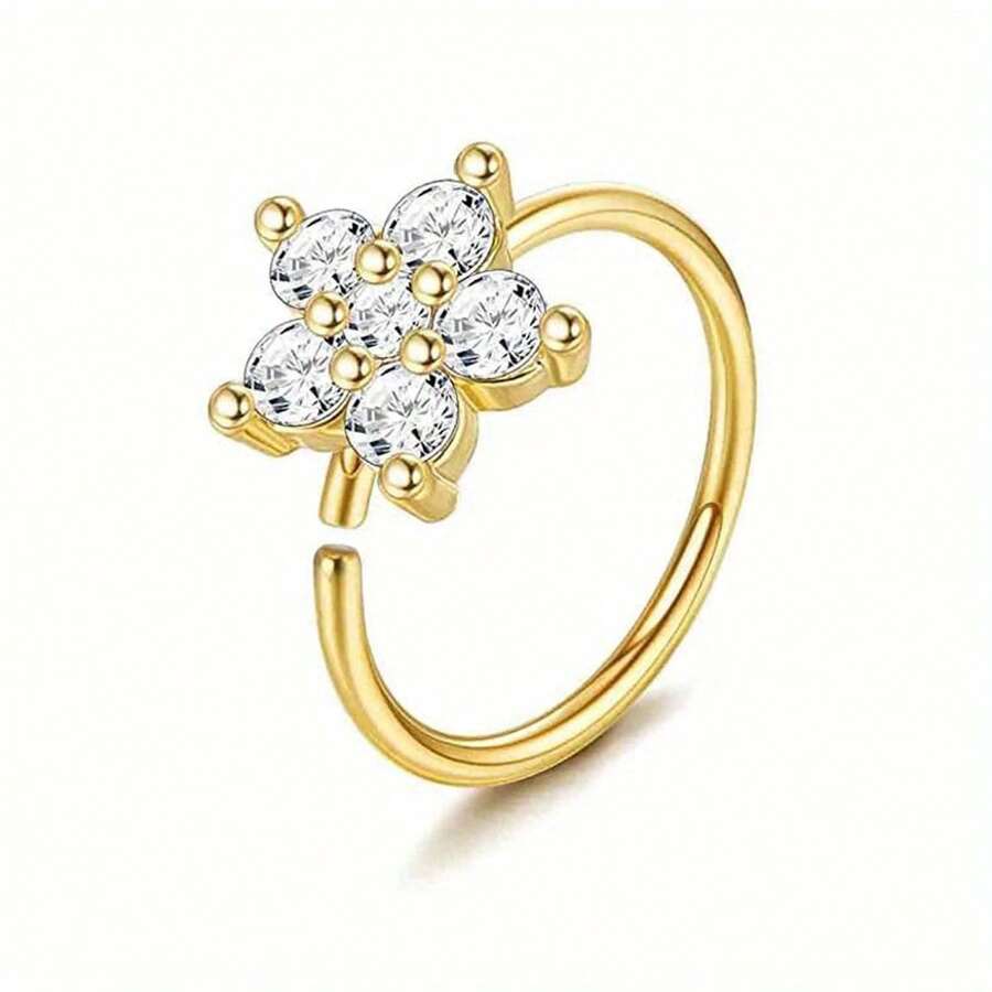 BESTEEL 1Pc Surgical Steel Nose Rings Studs For Women 20G Nose Hoop ...