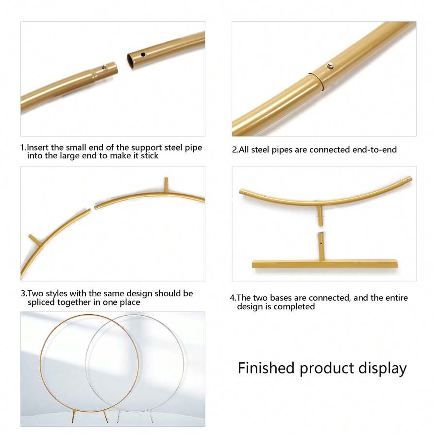 1pc Metal Balloon Arch Frame 8.2ft (2.5m) Half-Circle Wedding Backdrop ...