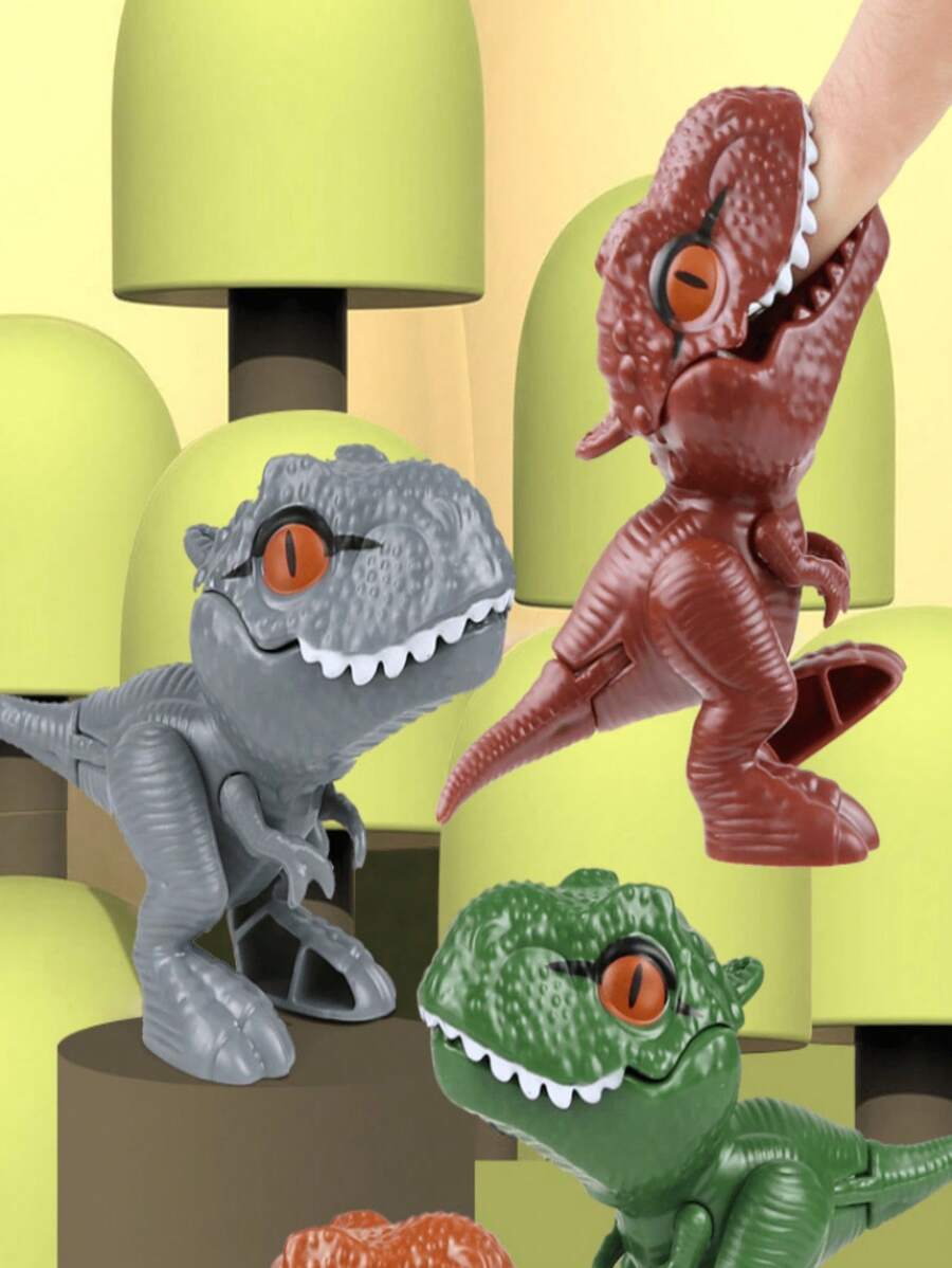 1pc Biting Finger Dinosaur, Multi-Jointed Moving T-Rex Simulation Model ...