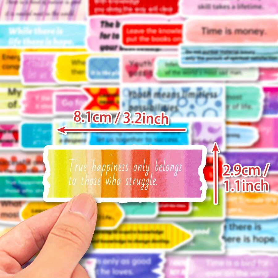 50pcs Hand-Tearable Inspiring English Graffiti Stickers For Decorating ...