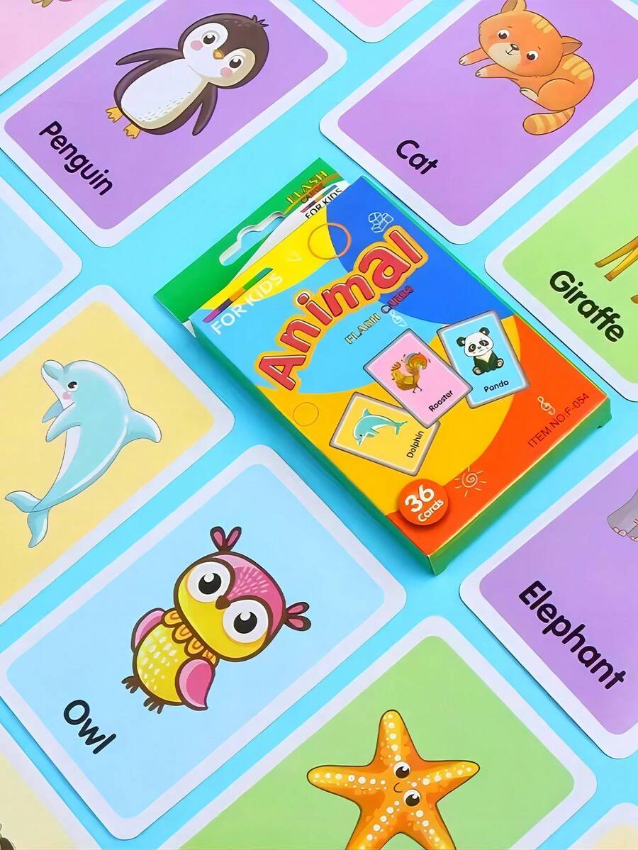 36 Cognitive Cards For English Vocabulary In Early Childhood Education ...