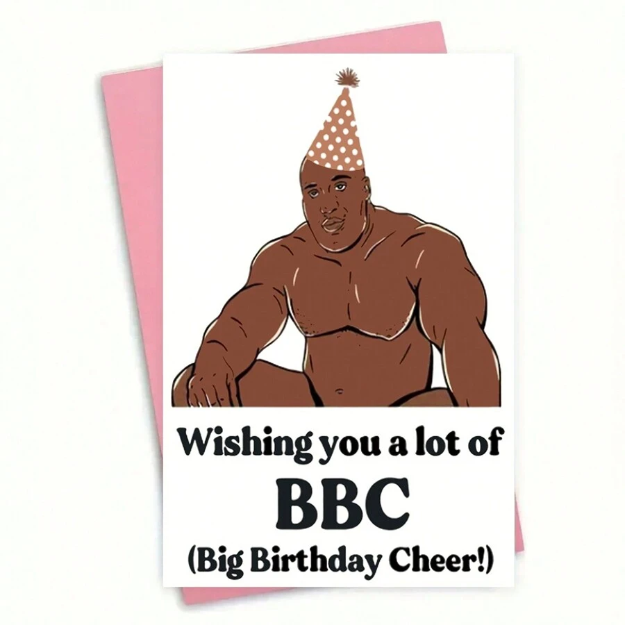 One Funny Birthday Card With Muscle Boy Design, The Best Gift For ...