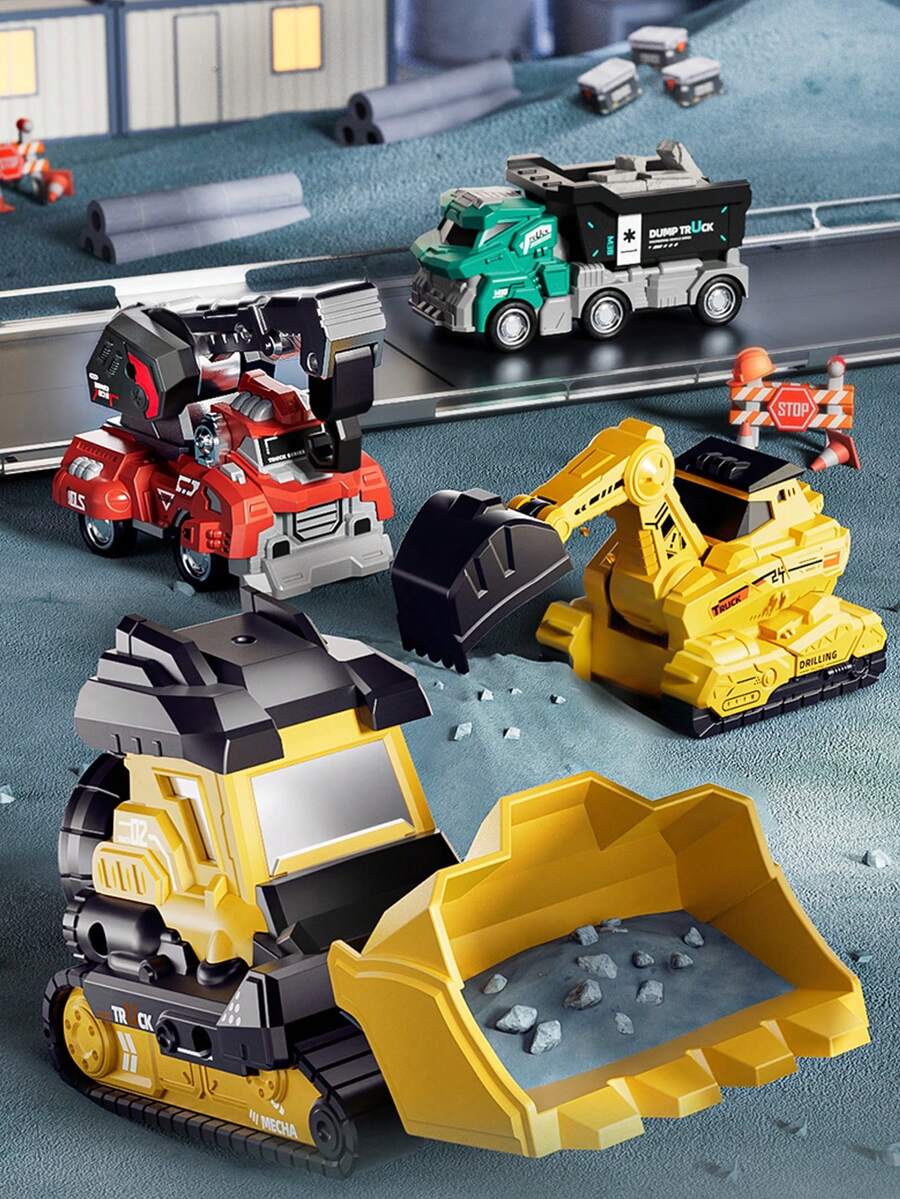 1pc Children's Engineering Vehicle Toy Set Including Excavator ...