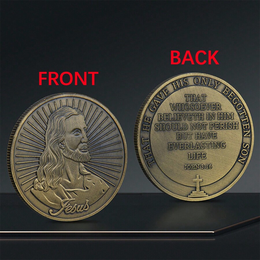 1 Pc Resurrection Coin, He Is Risen, Jesus Son Of God Easter Challenge ...