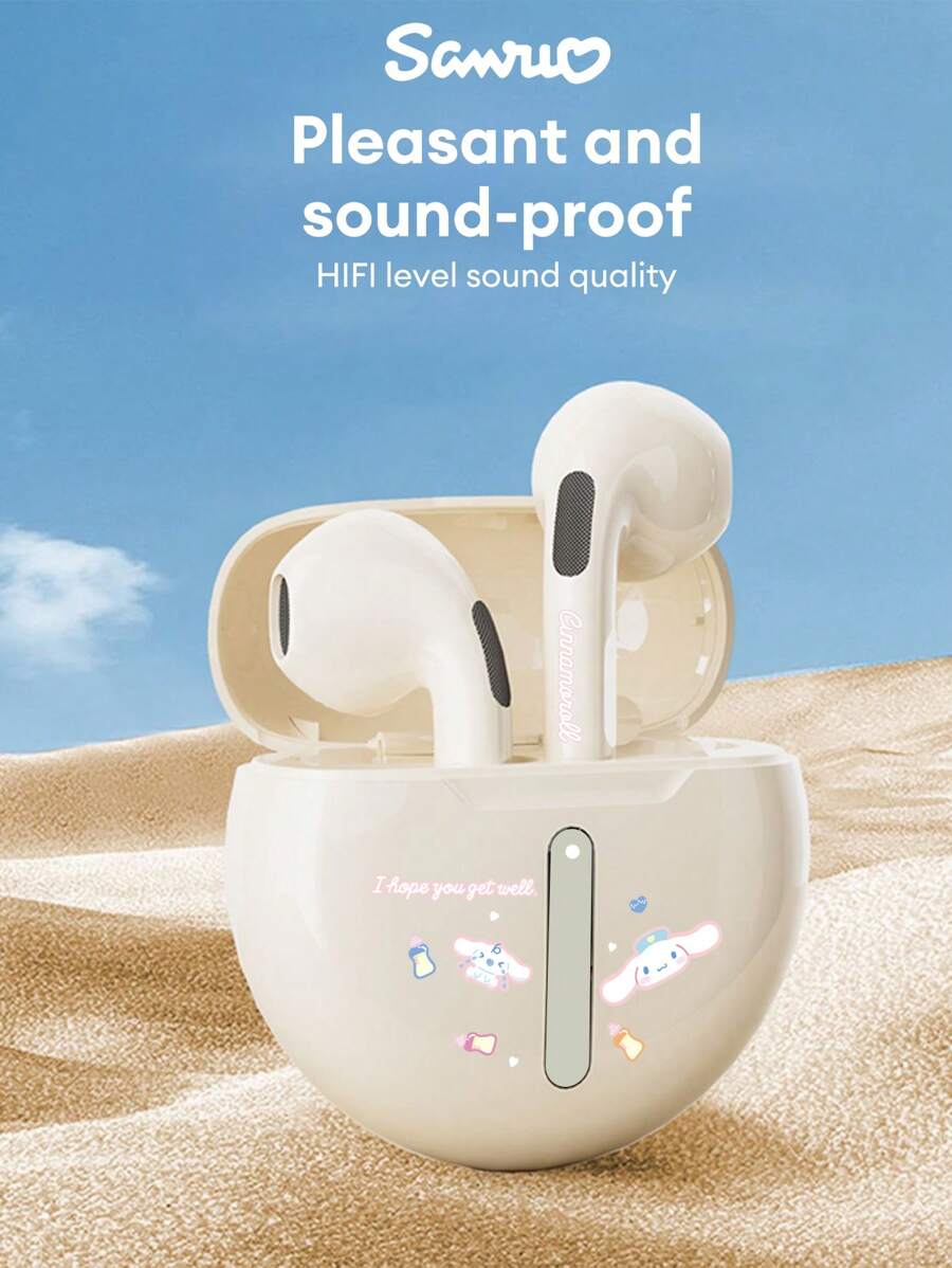 Cinnamoroll YP-69 ENC Noise Cancelling Half-In Ear Wireless Earbuds ... Cinnamoroll YP-69 ENC Noise Cancelling Half-In Ear Wireless Earbuds ...
