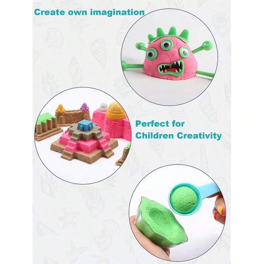 500g Magic Sand Set Fake Sand Set Fun And Neat Sensory Activity Games ...